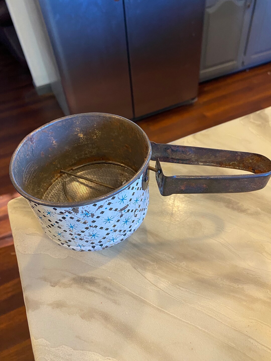 Vintage Atomic Starburst Metal Flour Sifter-fantastic Collectible for ...
