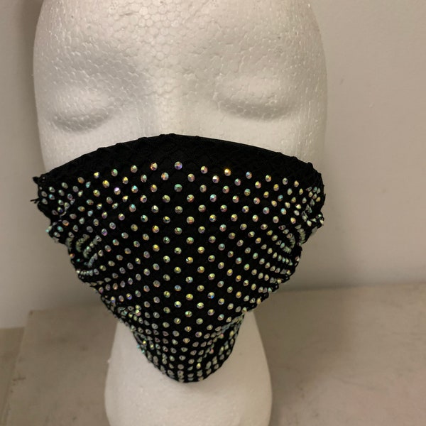 Rhinestone Mask - Etsy