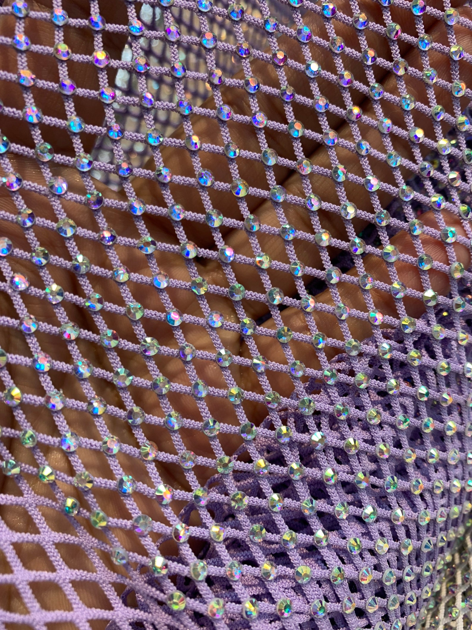 High Quality I Fishnet Crystals I Rhinstone Stretch Fabric 1 - Etsy