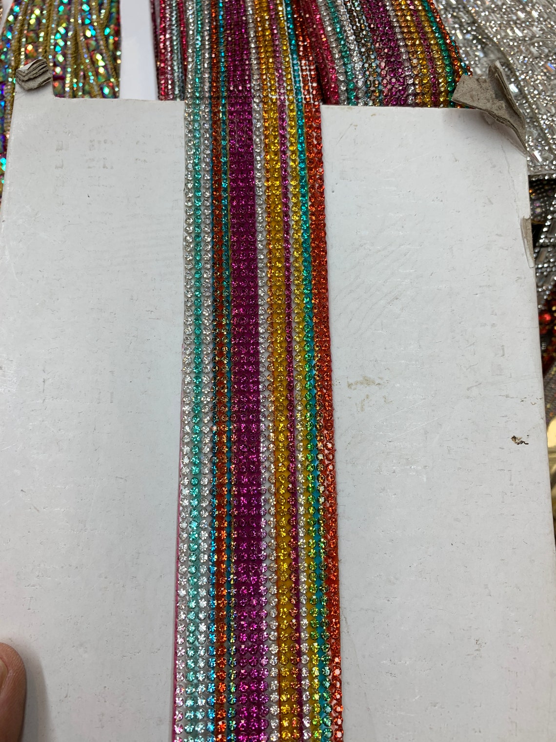 1 Yrds Hot Fix Rhinestone Trim - Etsy