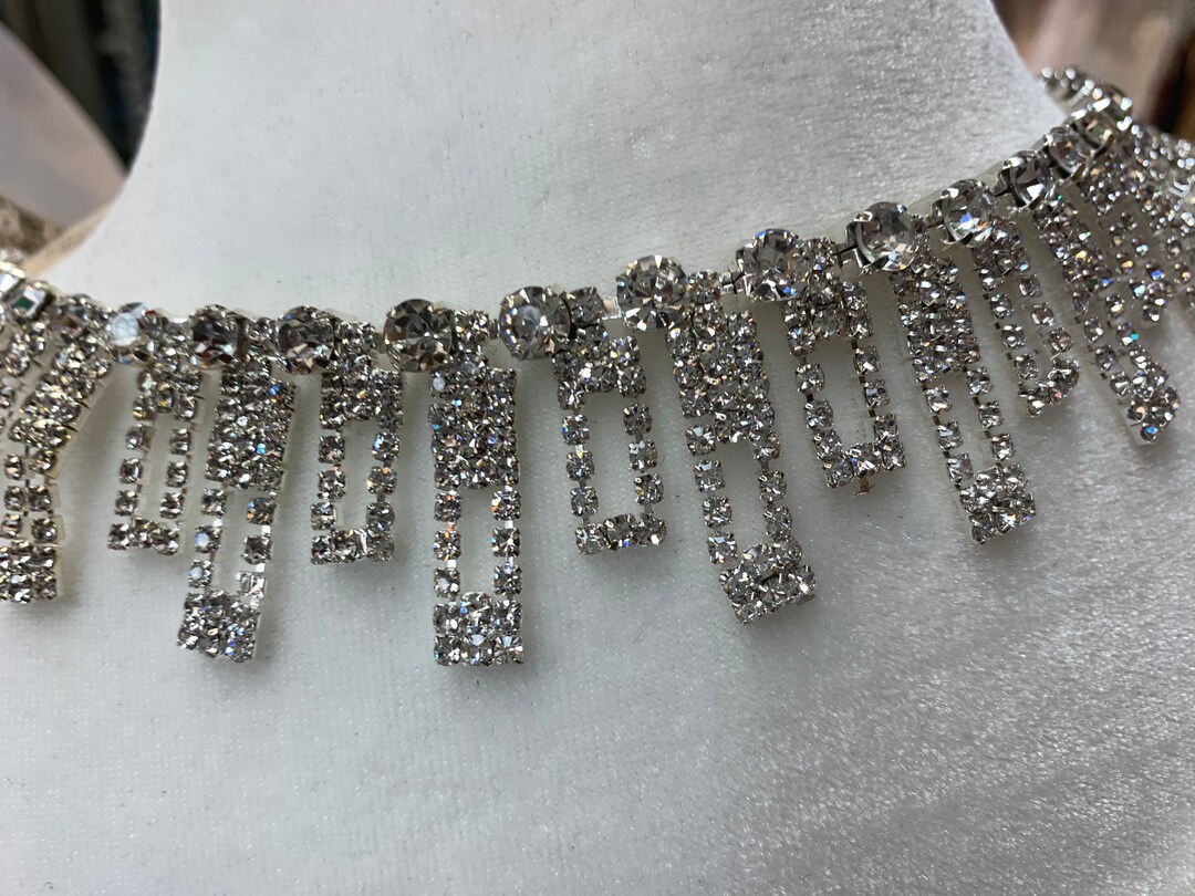 Rhinestone Fringe Diamond / 1 Yrd - Etsy