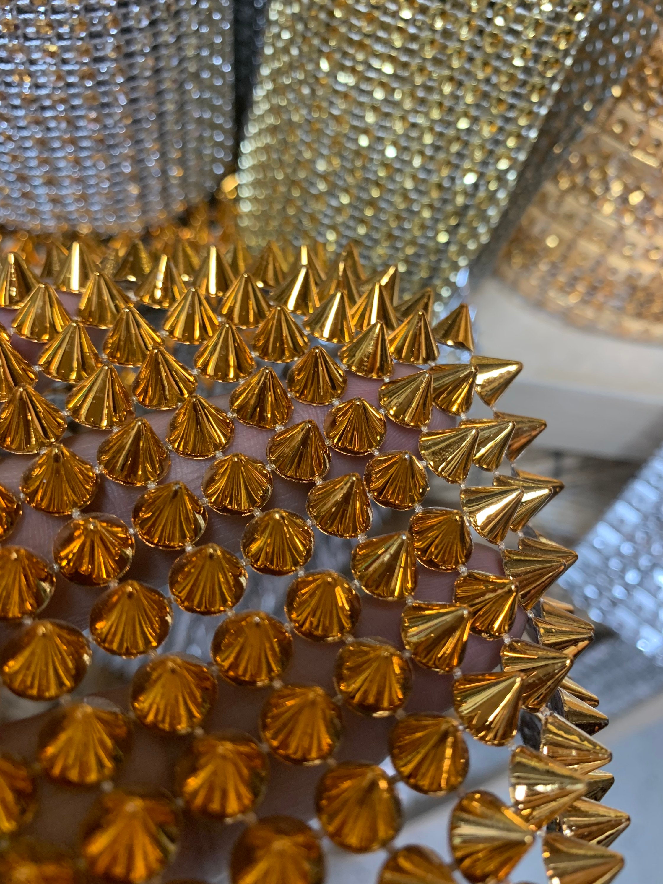 1 Yrds Spike Mesh ..10 Lines of Spikes - Etsy