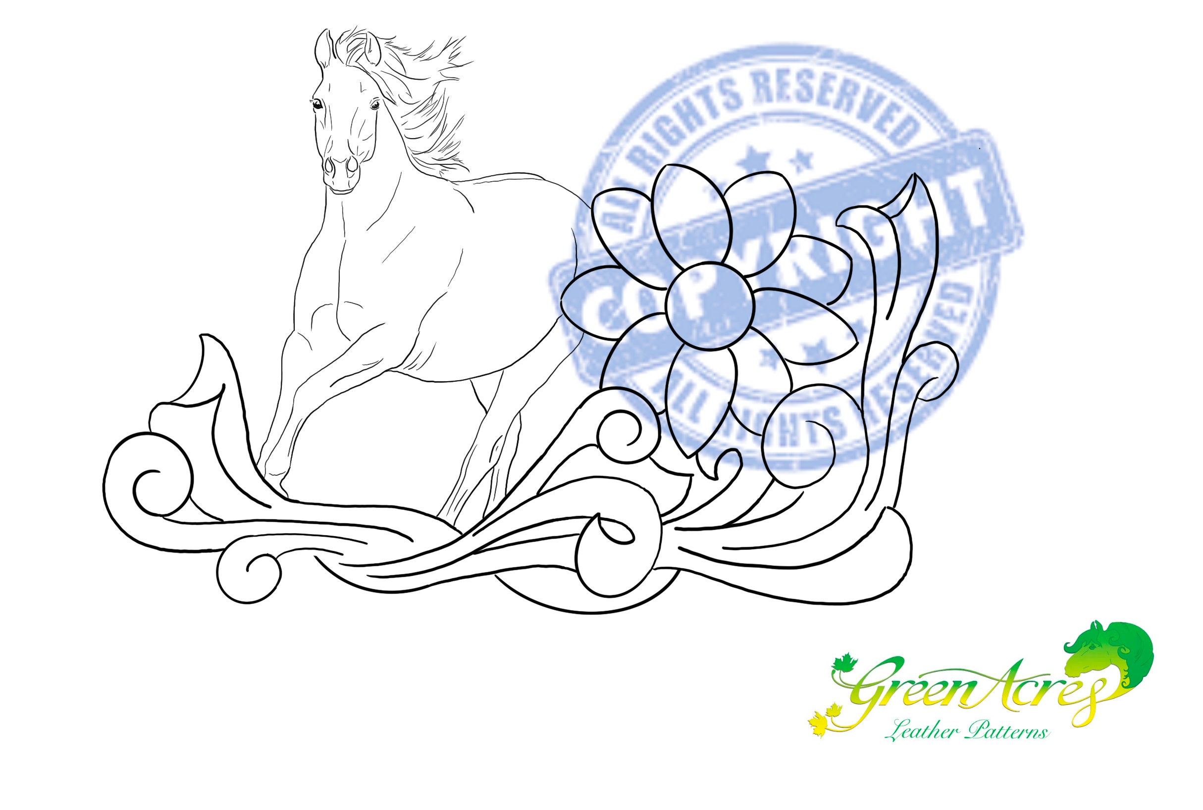 Leather Pattern 5 Pack Horses - Etsy