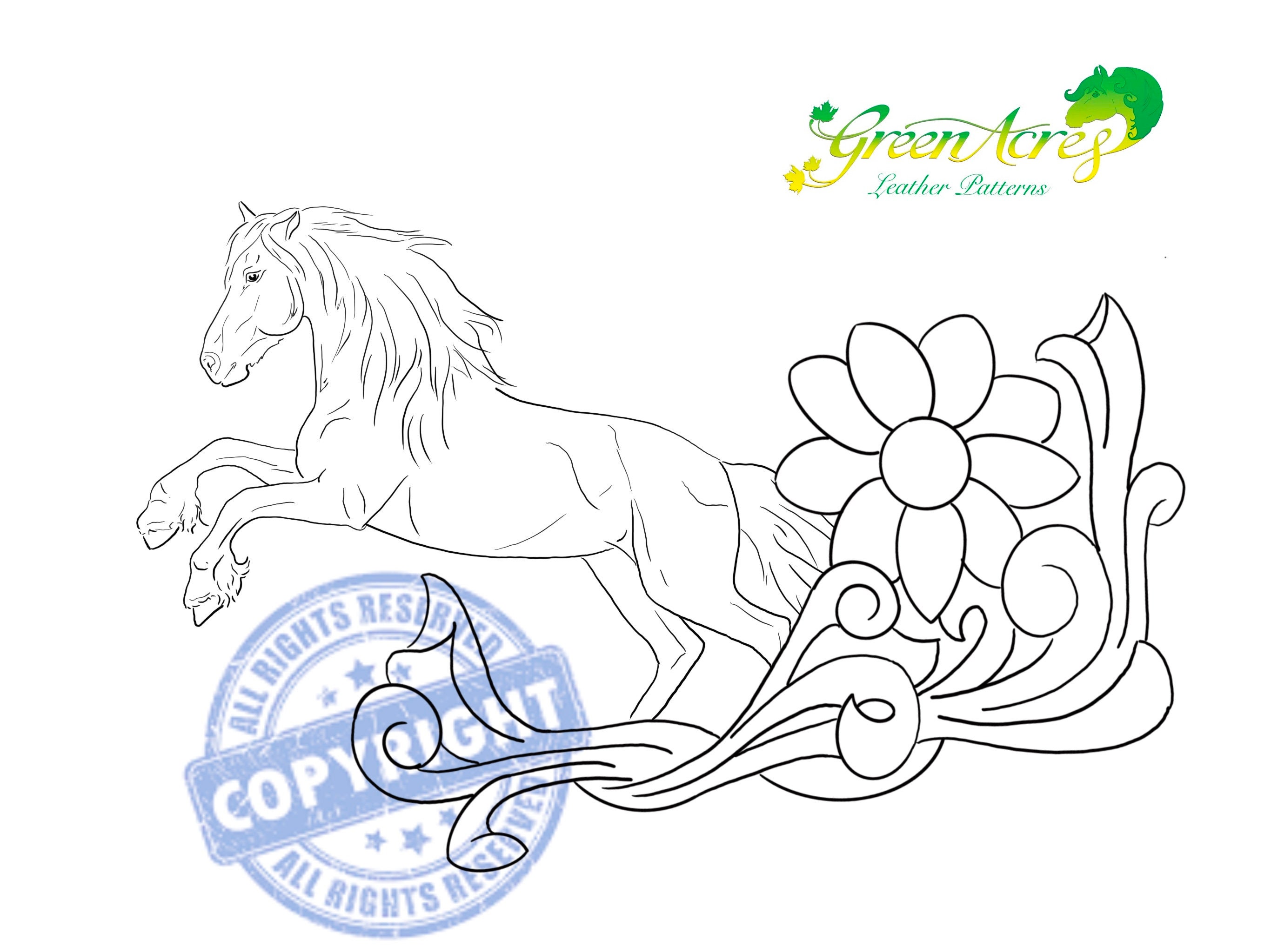 Leather Pattern 5 Pack Horses - Etsy