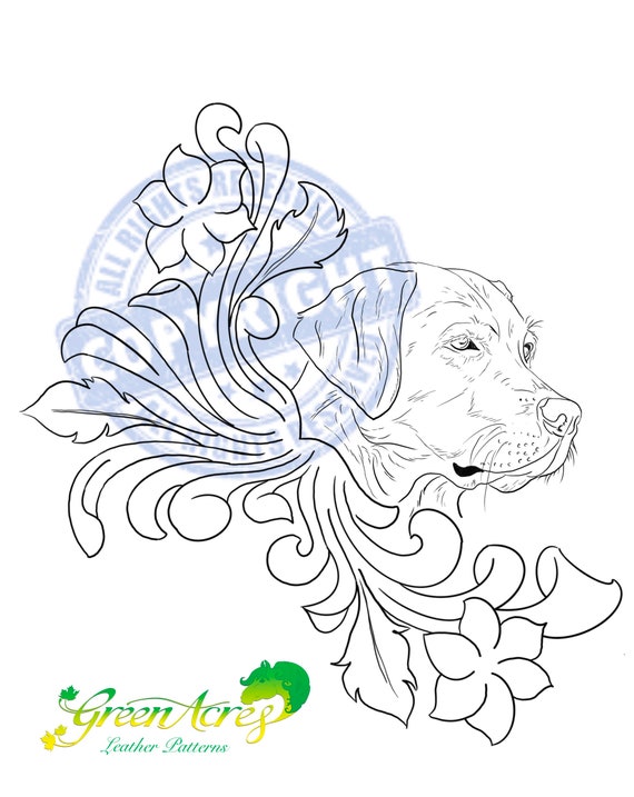 Leather Tooling Pattern Labrador - Etsy