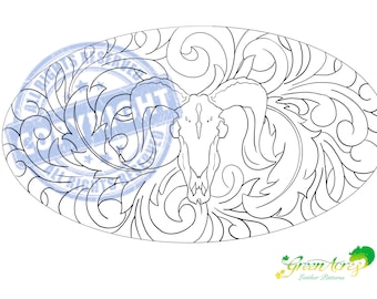 Celtic Skull Leather Tooling Pattern Pdf - Etsy