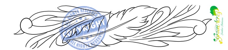 Feather Leather Tooling Belt Pattern - Etsy