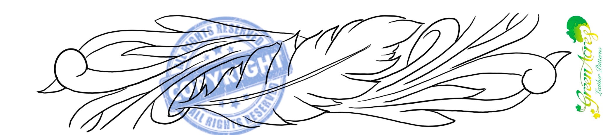 Feather Leather Tooling Belt Pattern - Etsy