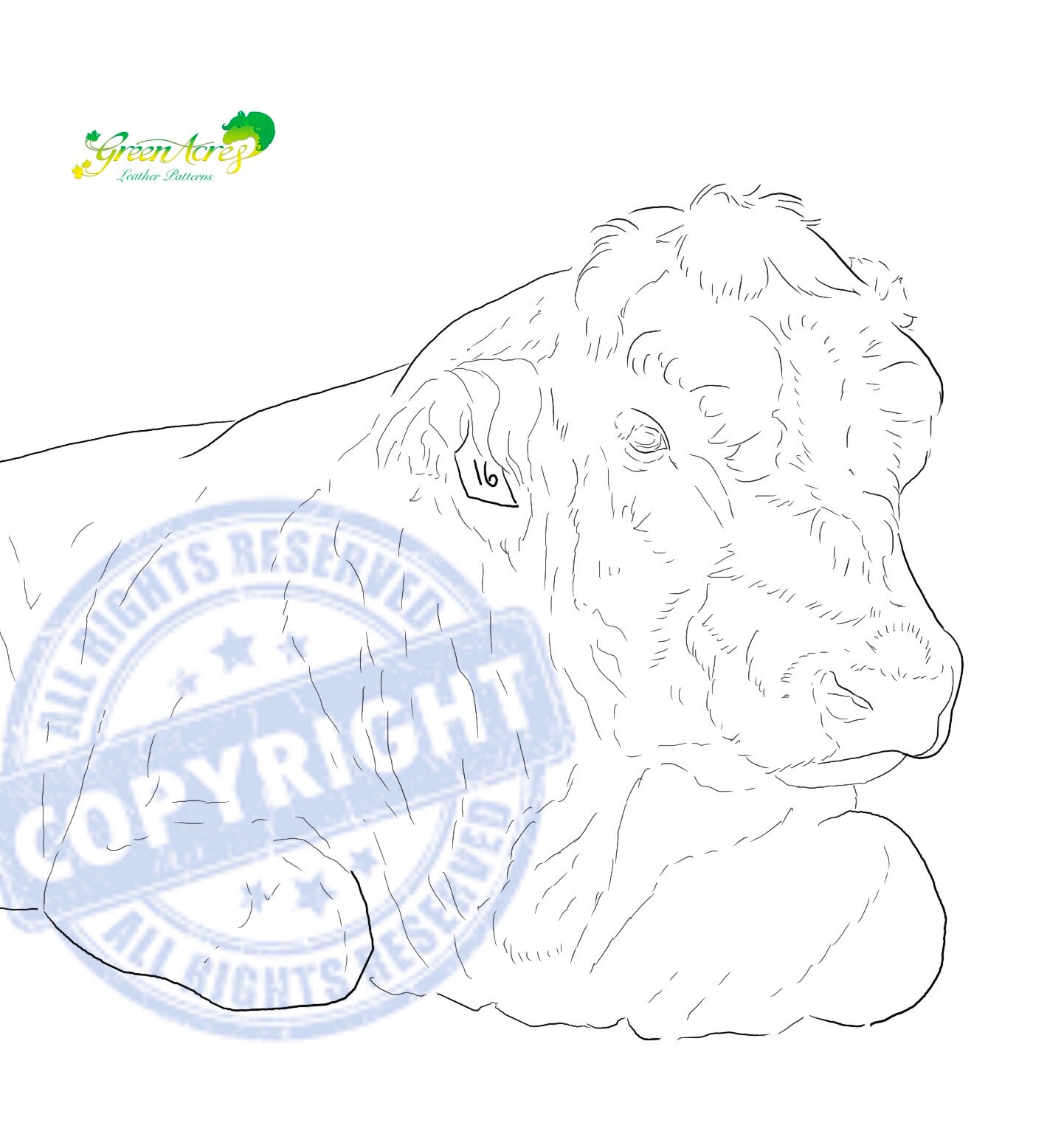 Bull Tooling Pattern - Etsy