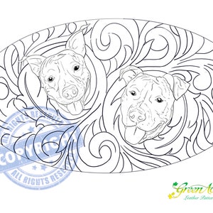 Staffy Leather Tooling Pattern - Etsy