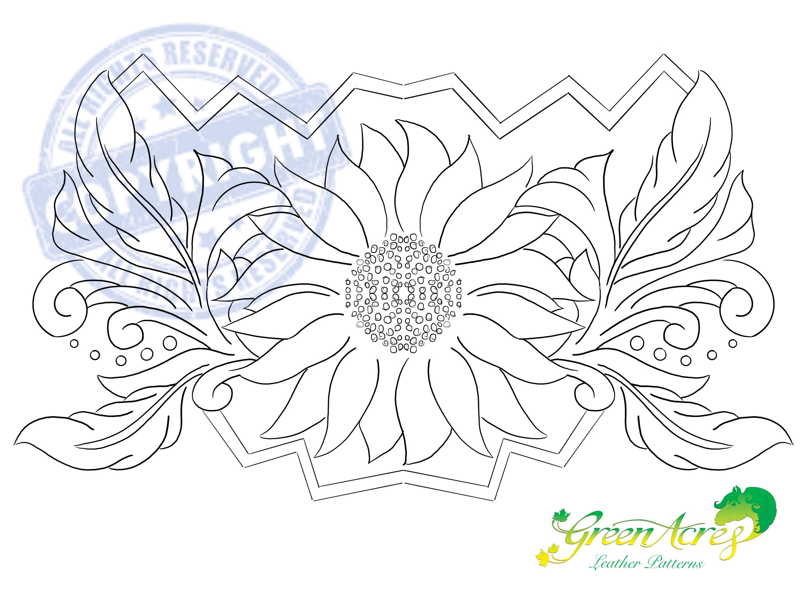 Sunflower Tooling Pattern - Etsy