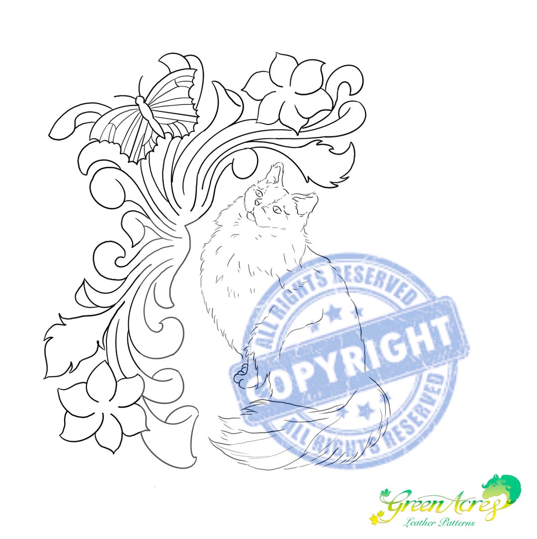 Persian Cat Leather Pattern - Etsy