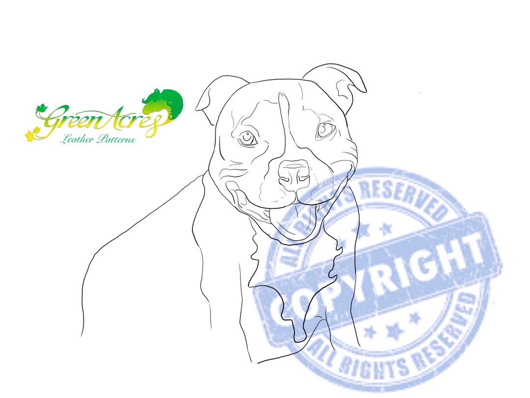 Staffy Tooling Pattern - Etsy