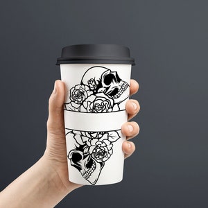 Split Monogram Frame svg Skull Name Frame SVG Split Floral | Etsy