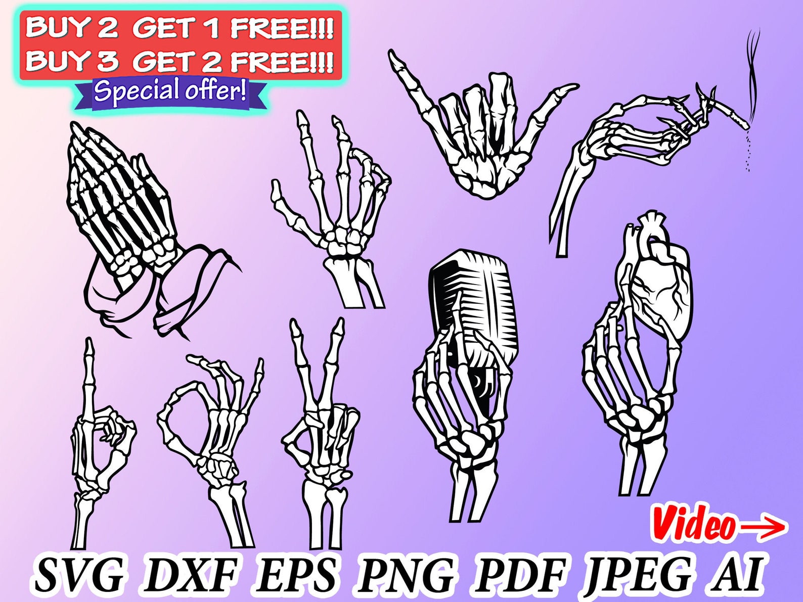 Skeleton Svg Skeleton Hands Svg Bundle Hands Praying Prayer Etsy