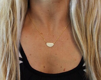 Half Circle Necklace | Etsy