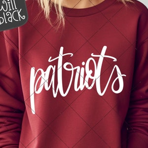 Patriots SVG Cut File, Patriots Mascot SVG, Dxf, and Png Digital ...