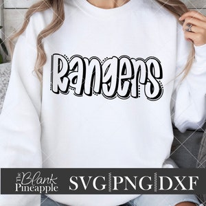 Rangers SVG Cut File, Rangers Mascot SVG, Dxf, and Png Digital Download ...