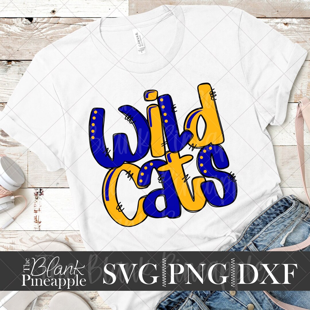 Wildcats SVG Cut File, Wildcats Doodle SVG, Dxf, and Png Digital ...