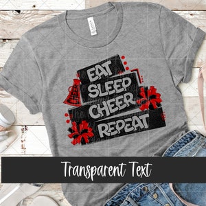 Cheer Design PNG, Eat Sleep Cheer Repeat in Royal Blue, Cheer ...