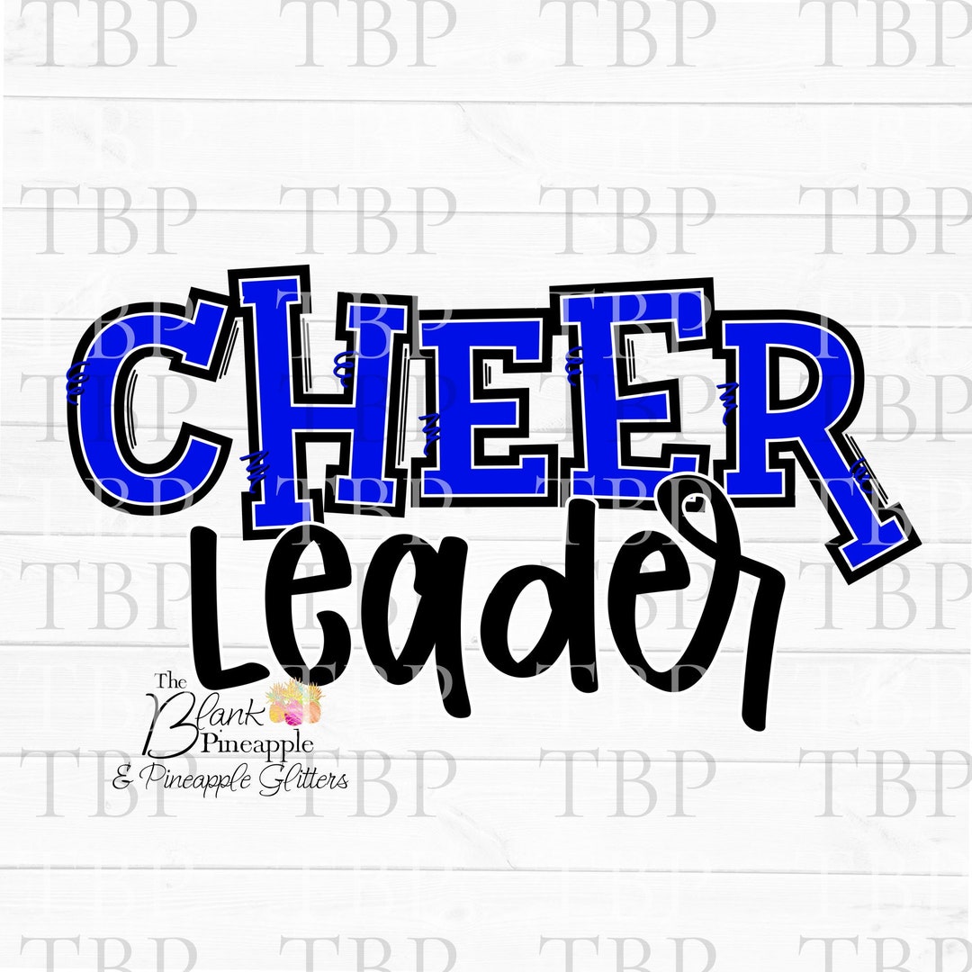 Cheer Design PNG, Cheerleader Blue PNG 300dpi Clipart Sublimation ...