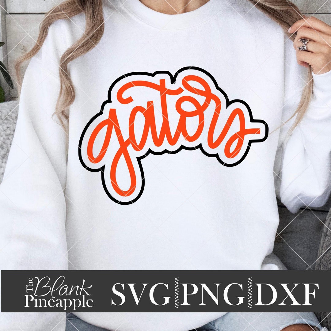 Gators SVG Cut File, Outlined Gators Mascot SVG, Dxf, and Png. Mascot ...