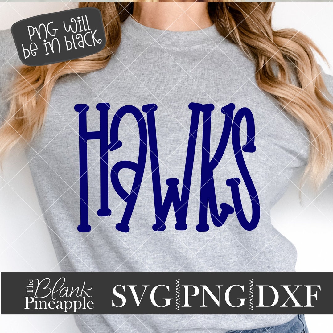 Hawks SVG Cut File, Hawks Mascot SVG, Dxf, and Png Digital Download ...