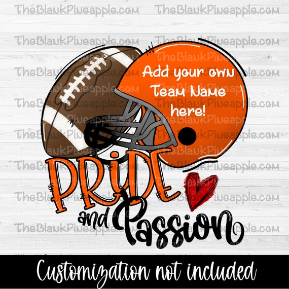 Football Design PNG Orange Football Design Pride and - Etsy