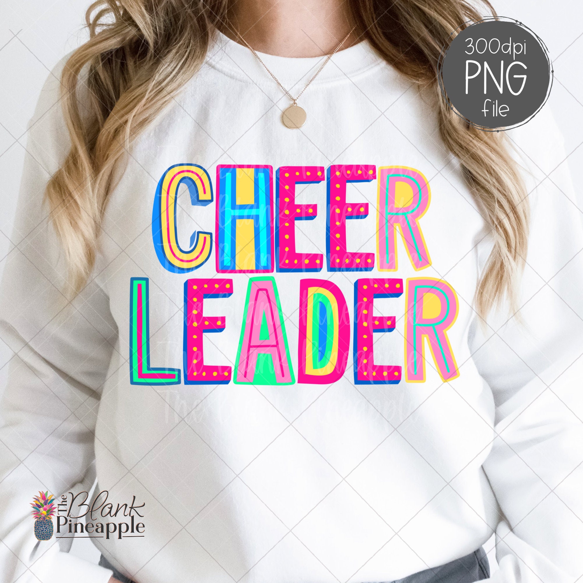Cheer Design PNG, Colorful Font Cheerleader PNG, Cheer Sublimation ...