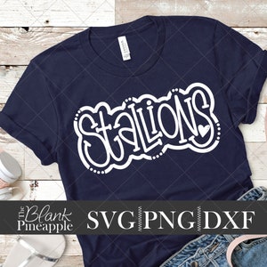 Stallions SVG Cut File, Stallions Mascot SVG, Dxf, and Png Digital ...