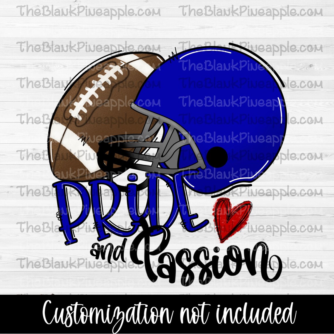 Football Design PNG, Royal Blue Football Design, Pride and Passion ...