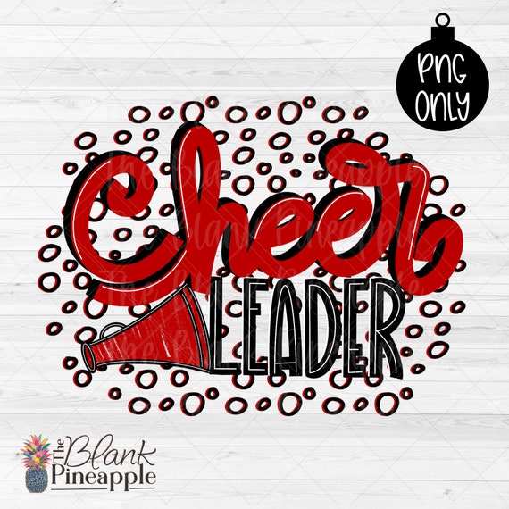 Cheer Design PNG Cheerleader Red With Background Cheerleader - Etsy