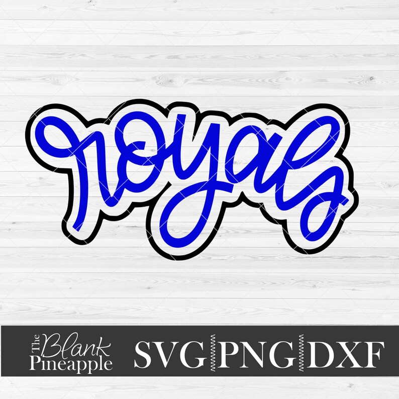 Royals SVG Cut File, Outlined Royals Mascot SVG, Dxf, and Png Digital ...