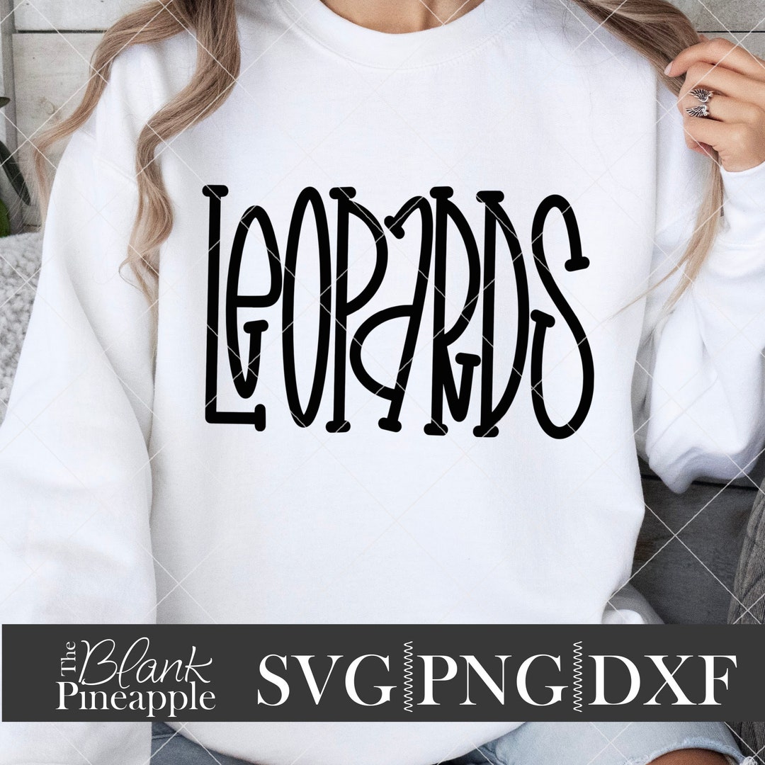 Leopards SVG Cut File, Leopards Mascot SVG, Dxf, and Png Digital ...
