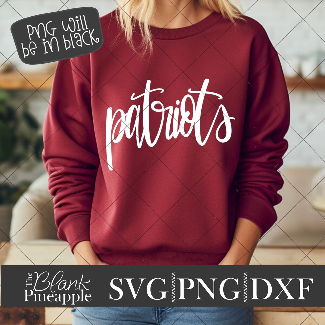 Patriots SVG Cut File, Patriots Mascot SVG, Dxf, and Png Digital ...