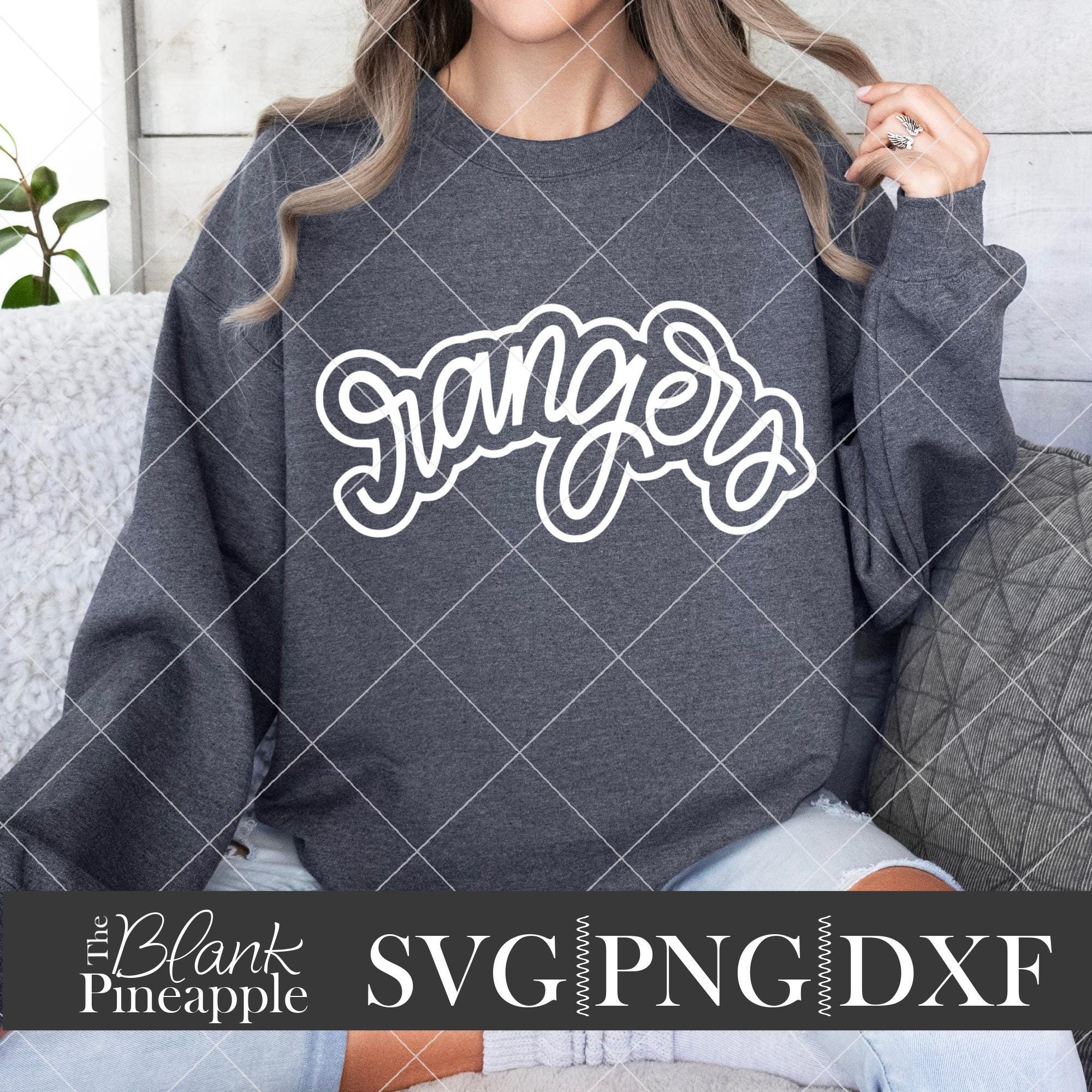 Rangers SVG Cut File, Outlined Rangers Mascot SVG, Dxf, and Png. Mascot ...