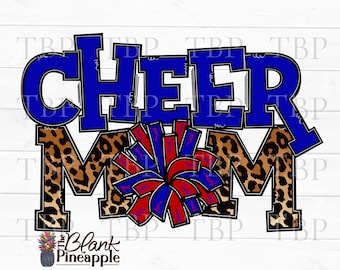 Cheer Mom Red Blue Png - Etsy