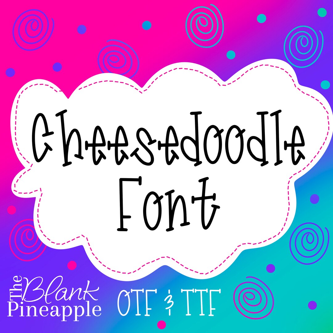 Cheesedoodle Font in OTF and TTF Format. Handwritten Font. - Etsy