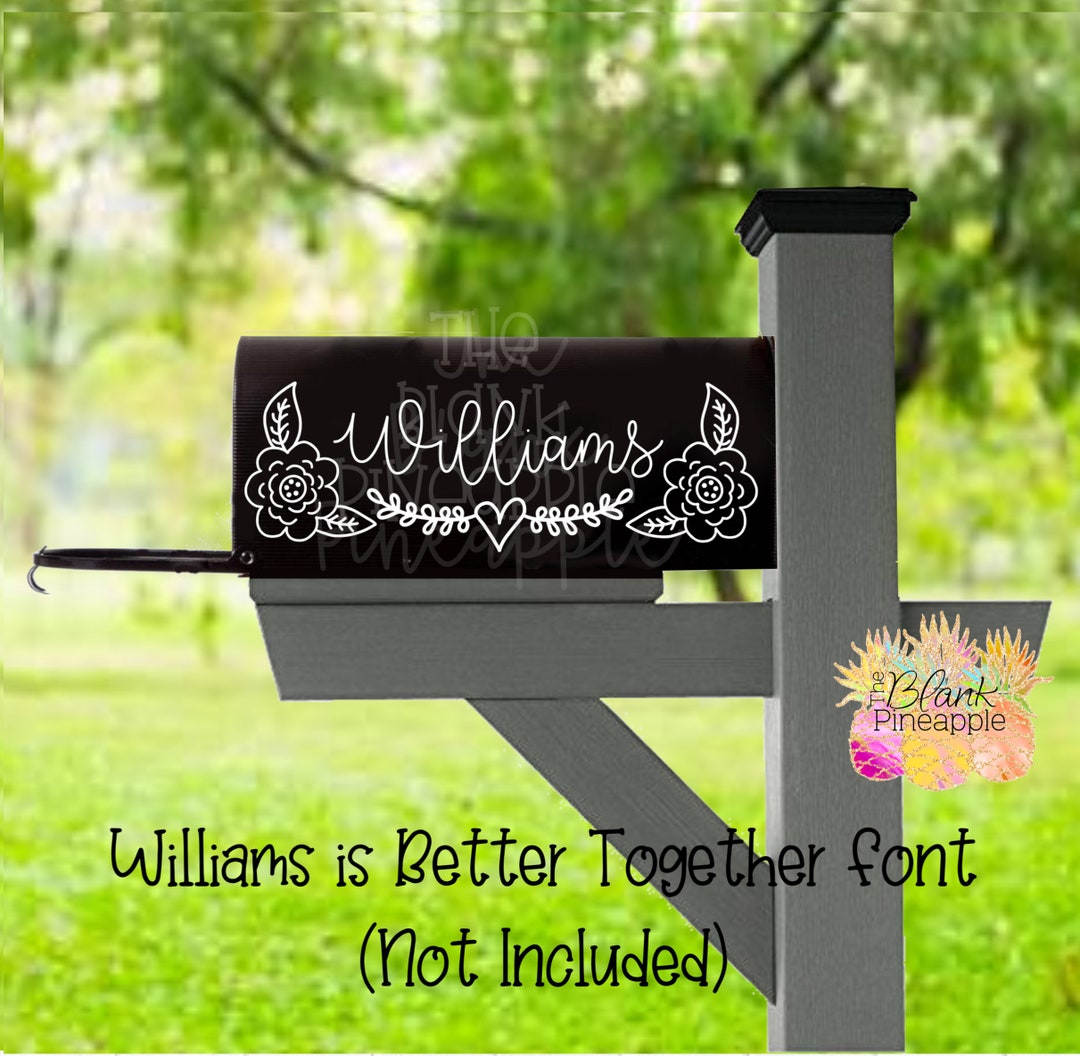Mailbox SVG Cut File, Monogram Mailbox Cut File Png, Svg, Eps, & Dxf ...