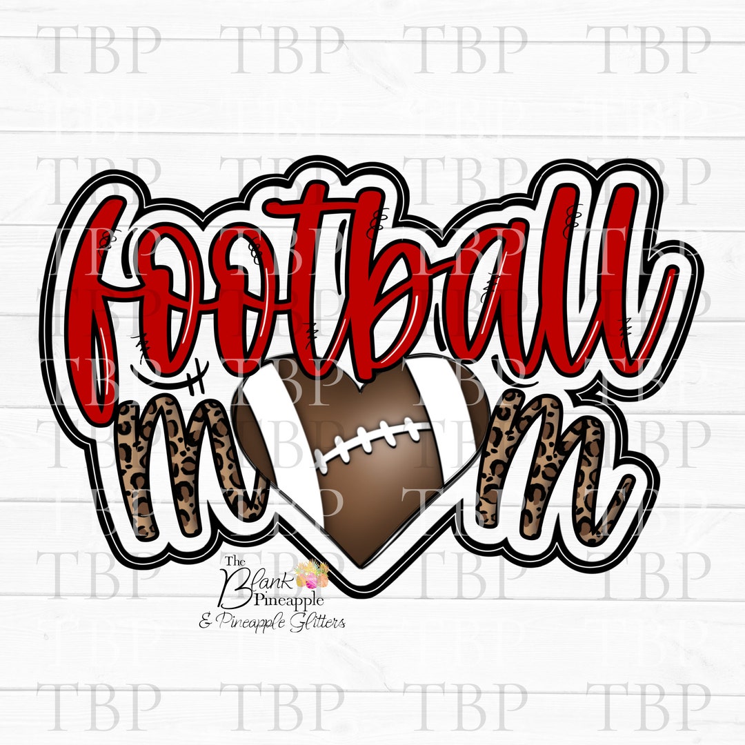 Football Design PNG, Red Football Mom Design, Football Mom PNG ...