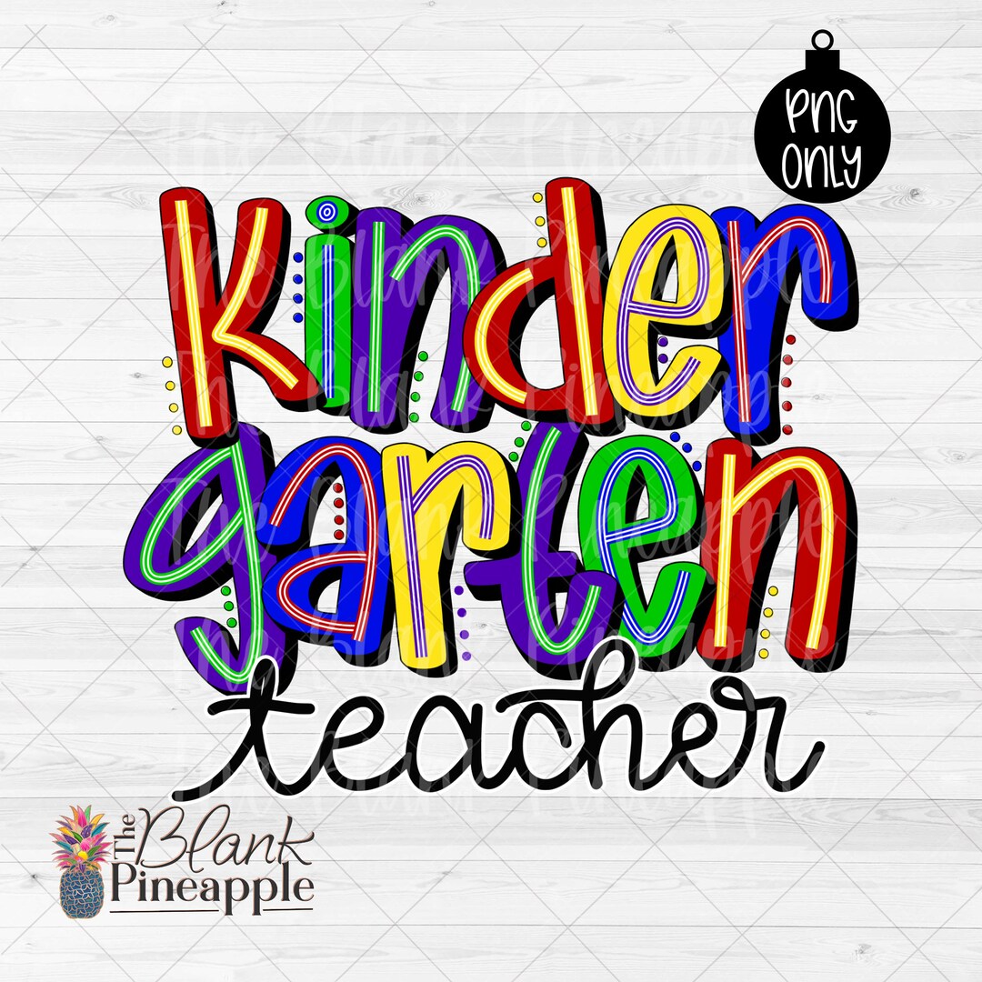 Kindergarten Teacher PNG, Kindergarten Teacher in Primary Colors PNG ...