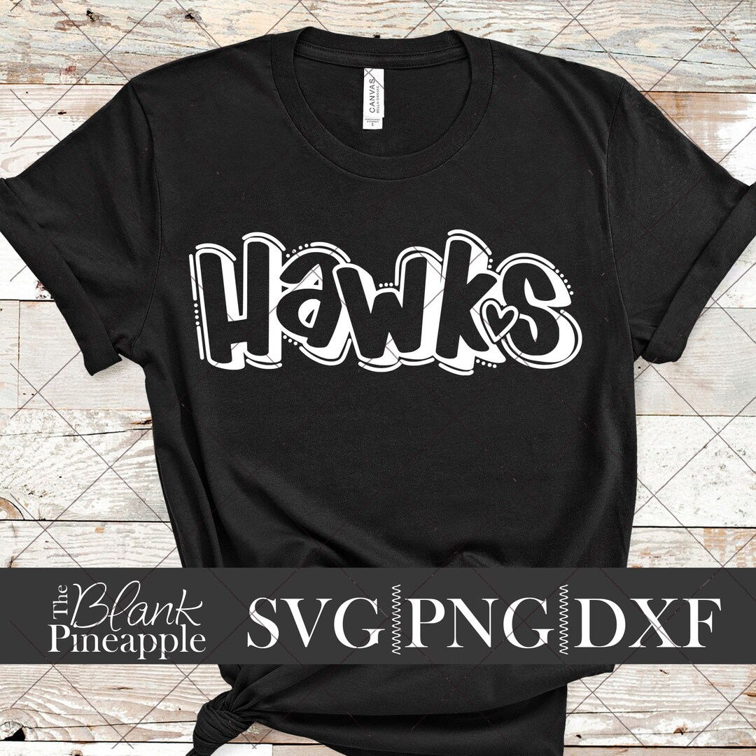 Hawks SVG Cut File, Hawks Mascot SVG, Dxf, and Png Digital Download ...
