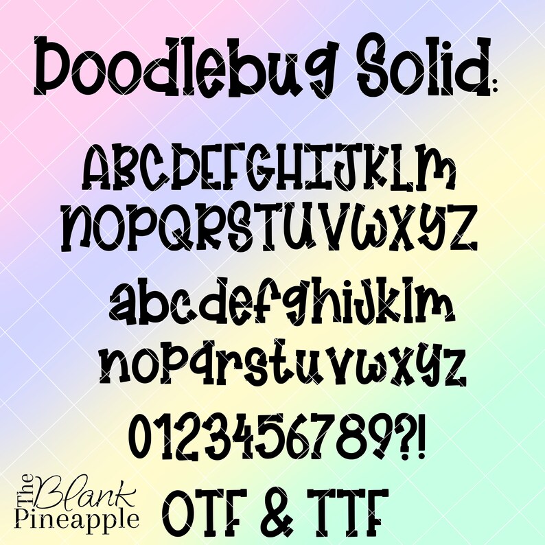 Doodlebug Font Duo in OTF and TTF Format. Handwritten Font. Inline Font ...