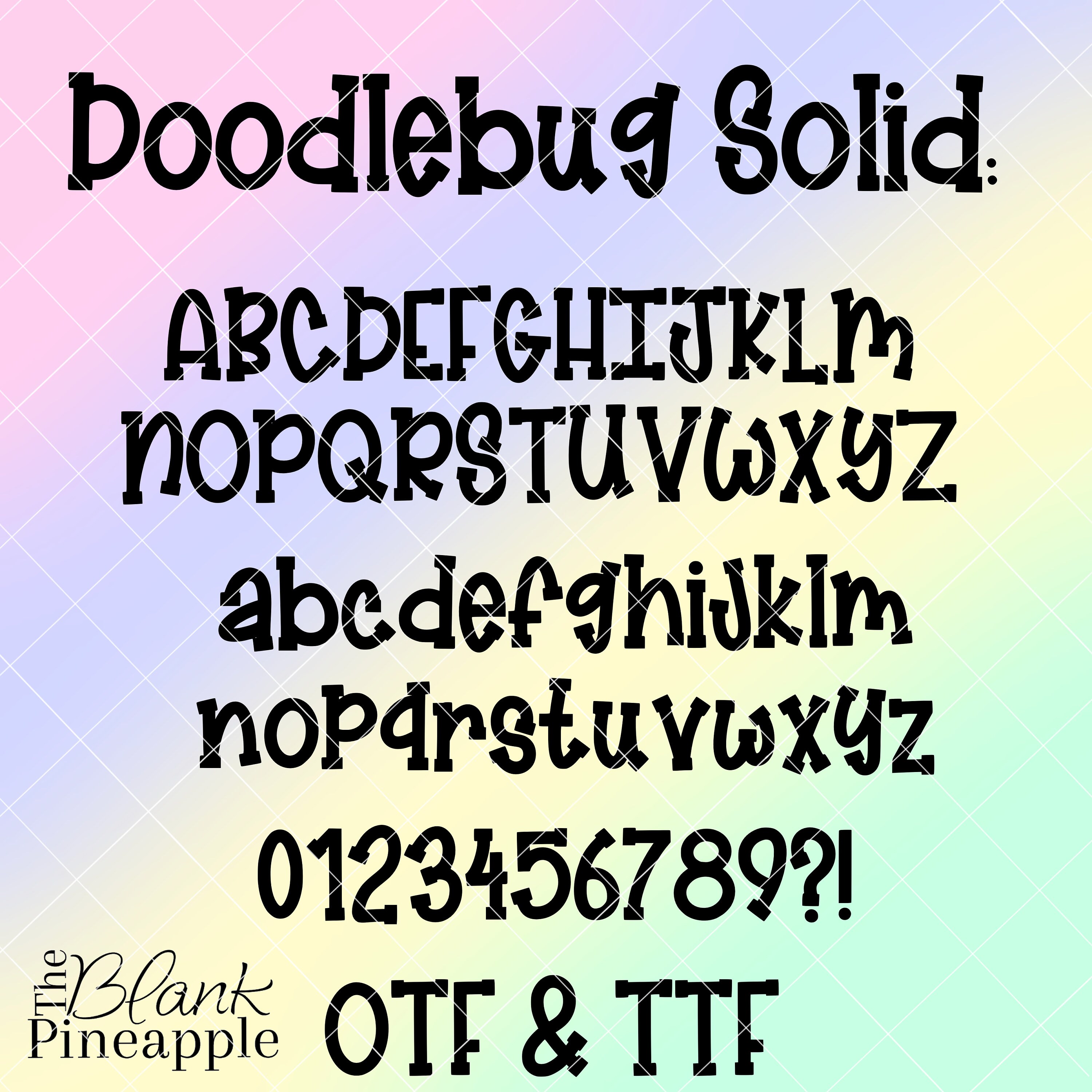 Doodlebug Font Duo in OTF and TTF Format. Handwritten Font. Inline Font ...