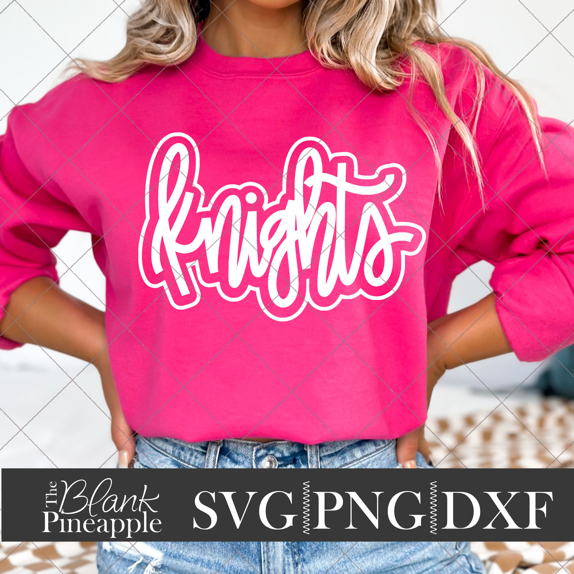Knights SVG Cut File, Outlined Knights Mascot SVG, Dxf, and Png Digital ...