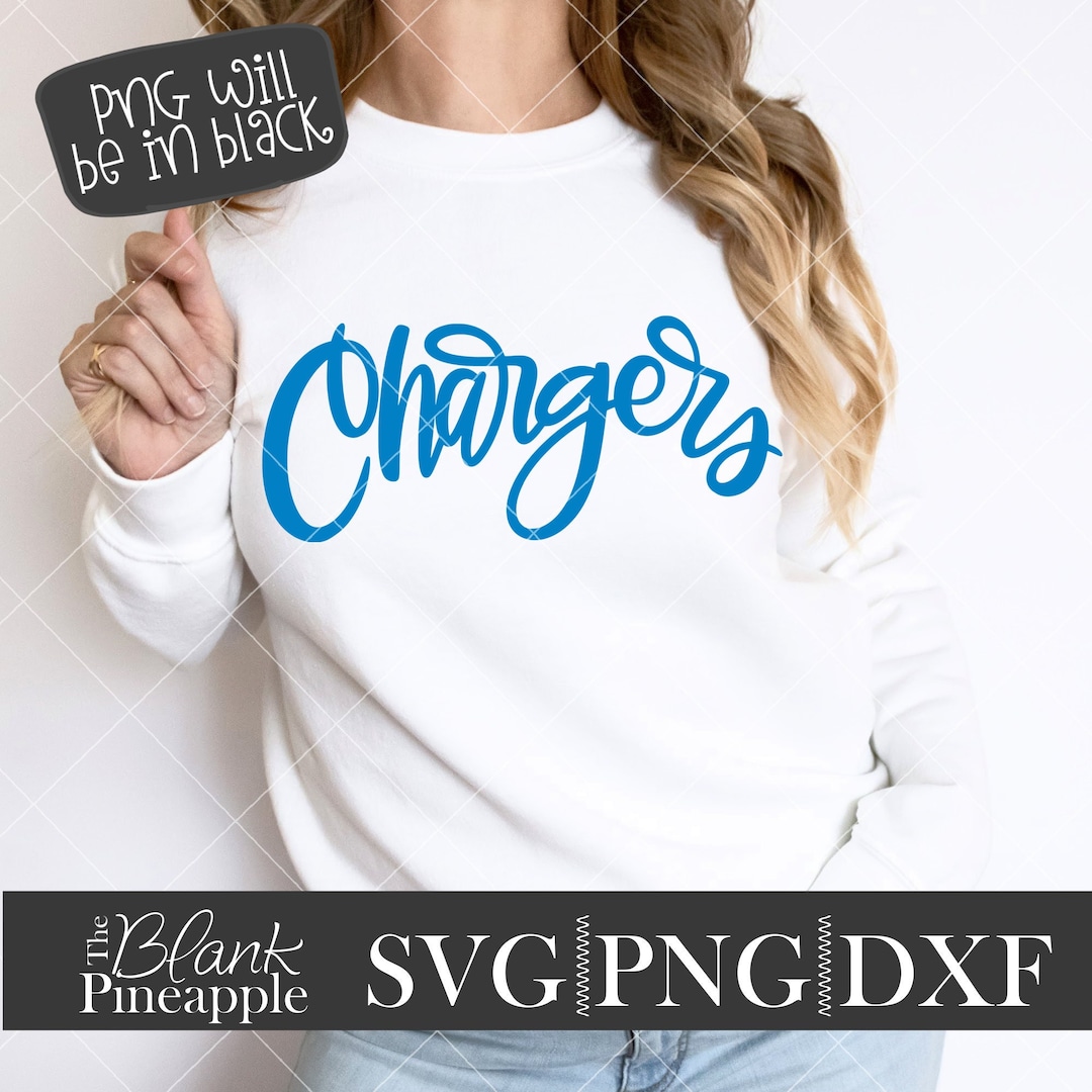 Chargers SVG Cut File, Chargers Mascot SVG, Dxf, and Png Digital ...