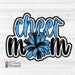 Cheer Design PNG, Light Blue Cheer Mom Design, Cheerleading Sublimation ...