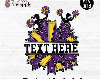 Purple Cheer Megaphone PNG Cheerleading Design Png Pom Pom Png - Etsy