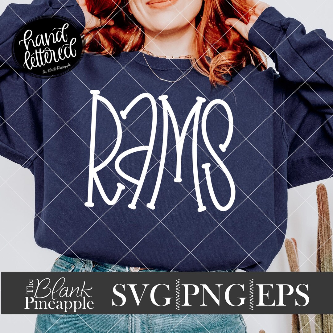 Rams SVG Cut File, Rams Mascot SVG, Eps, and Png Digital Download ...