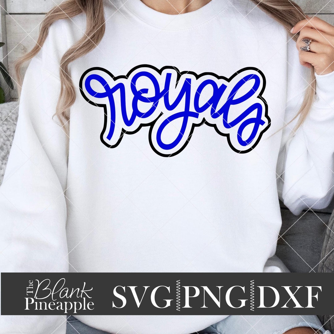 Royals SVG Cut File, Outlined Royals Mascot SVG, Dxf, and Png Digital ...